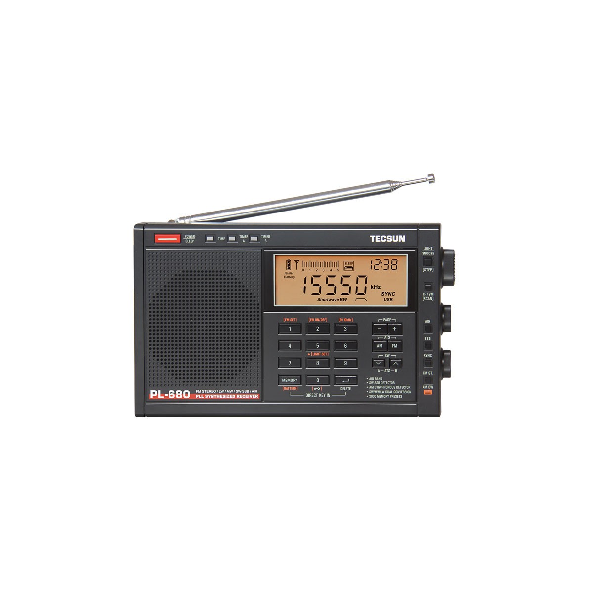 Tecsun PL-680 SSB maailmanradio, nyt myös VHF-ilmailuradioalue mukana